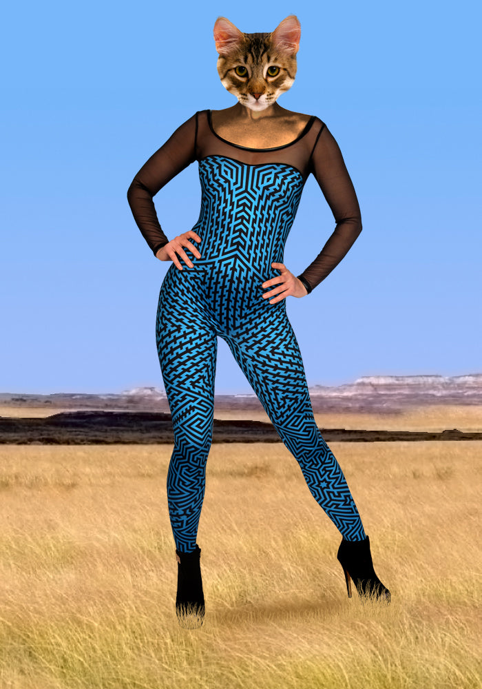 psychedelic cat suit