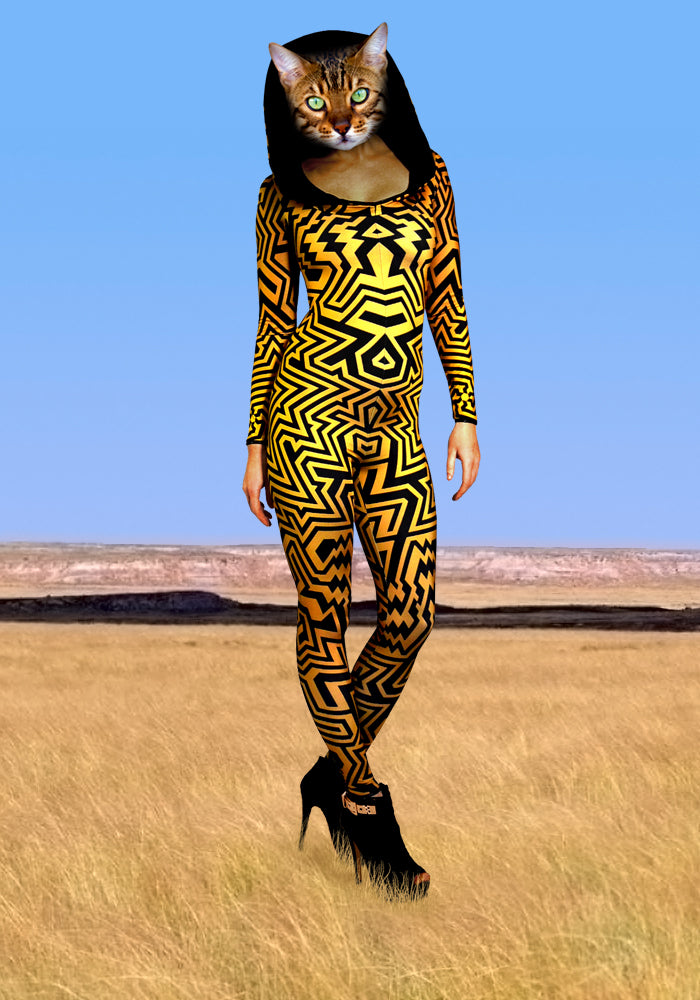 psychedelic cat suit